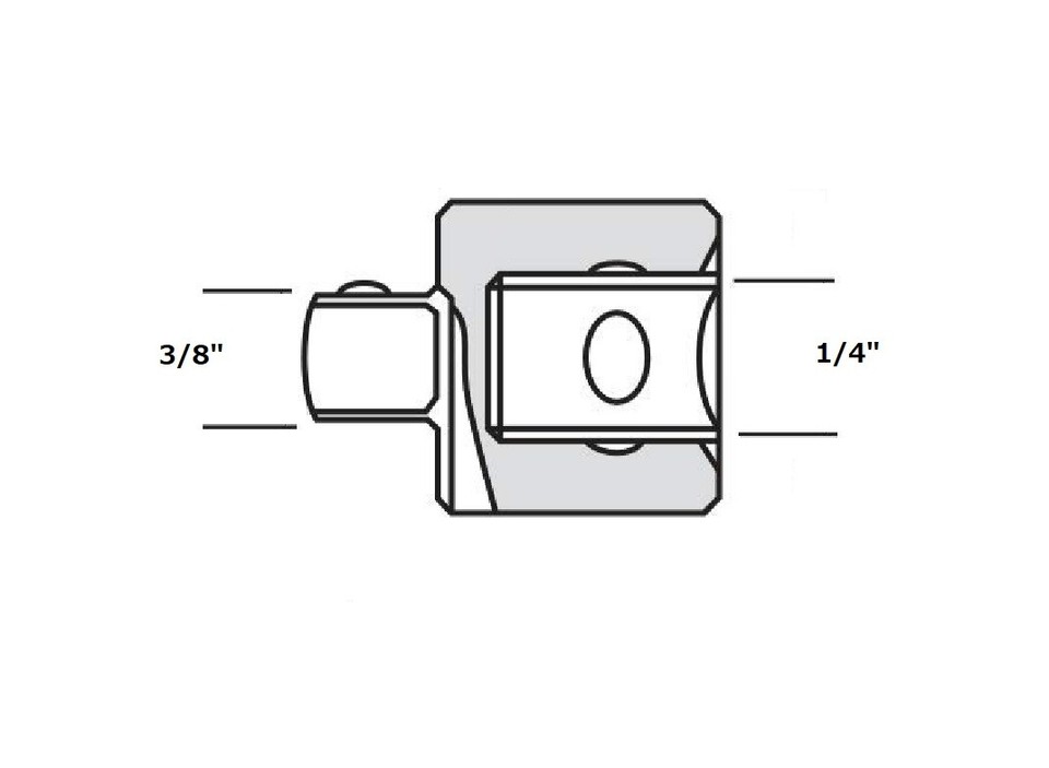 TONE SOCKET ADAPTER 1/4" TO 3/8" NO. 38 | eBay