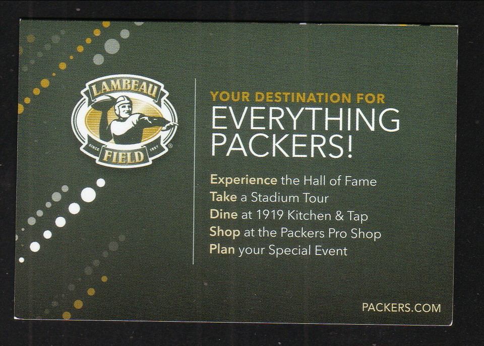 Green Bay Packers--2019 Pocket Schedule--Everything Packers | eBay
