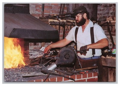 Blacksmith Shop Nappanee Amish Acres Indiana Occupation Postcard 6x4 ...