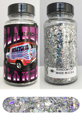 Blakes Metal Flake Alpha Silver prismatic RANDOM CUT custom automotive ...