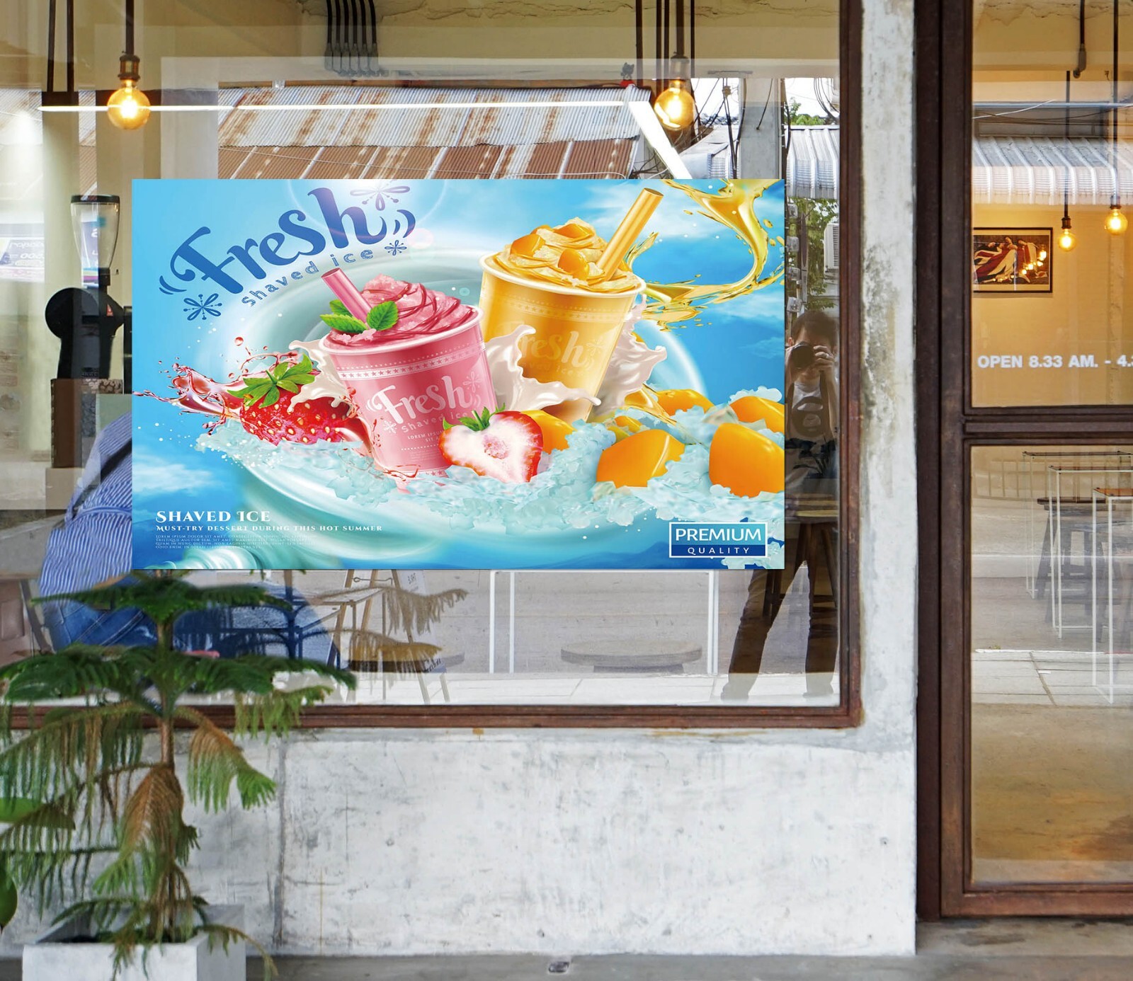 3D Strawberry Slush A1596 Window Stickers Vinyl Wallpaper Wall Murals ...