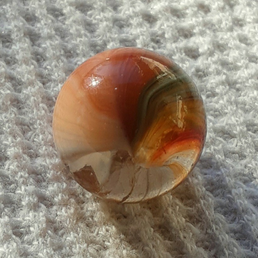 11/16" Master Marble Tiger Eye Marble In Beautiful Mint Condition ...