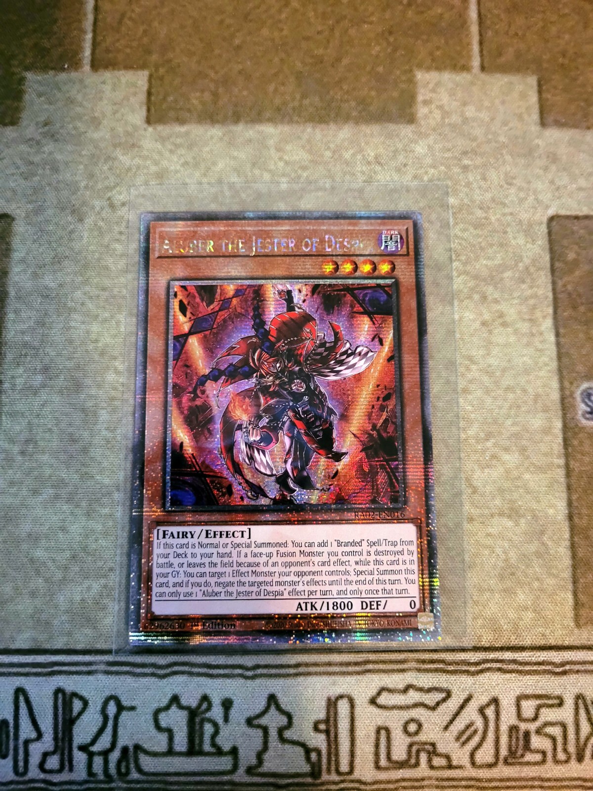 YUGIOH ALUBER THE JESTER OF DESPIA RA02-EN016 QUARTER CENTURY SECRET ...