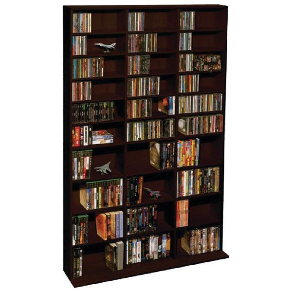 Multimedia Storage Cabinet Stand Tower DVD CD Rack Shelf Organizer ...