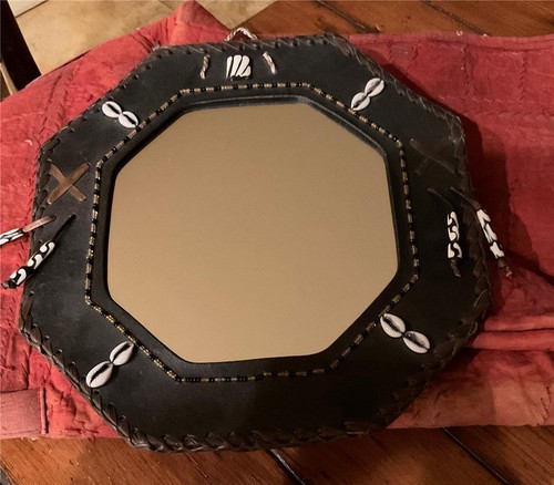 Africa Leather and Beaded Mirror from Kenya | eBay