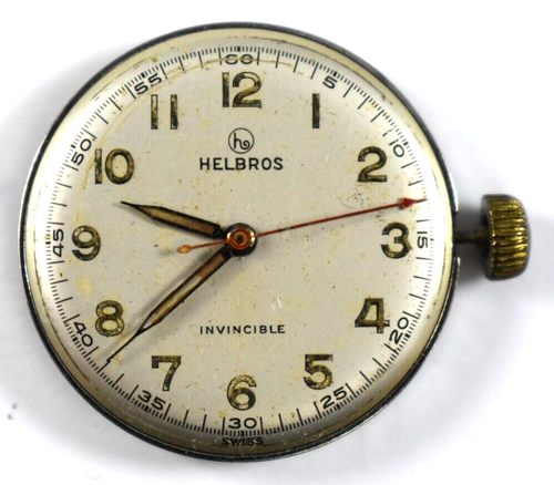 Vintage Helbros Military Style 17J Mechanic Wrist Watch Movement lot.qh ...