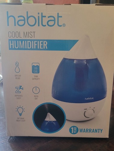 Habitat Cool Mist Ultrasonic Humidifier with 2.5L Tank Bedroom LED ...