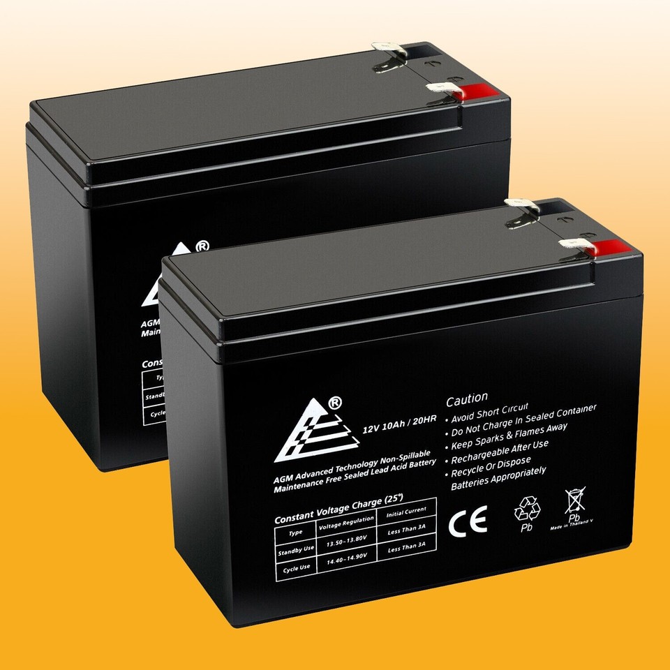 2 Packs: 12V 10AH SLA Replacement Battery for Neuton Mowers E0683-310 ...