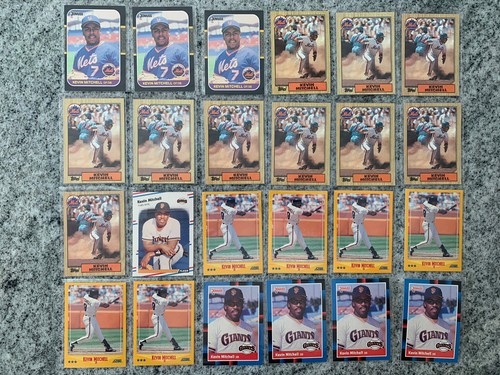 Kevin Mitchell 77 Card Lot Includes 1987 Topps Rookie #653 Donruss #599 ...