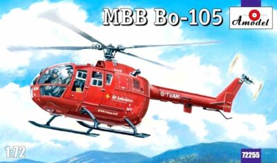 Amodel 72255 MBB Bo-105 Air Ambulance Helicopter model kit, 1/72 scale ...