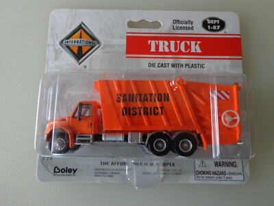 DEPT.1:87 HO SCALE BOLEY SANITATION GARBAGE TRUCK WITH CONTAINER | eBay