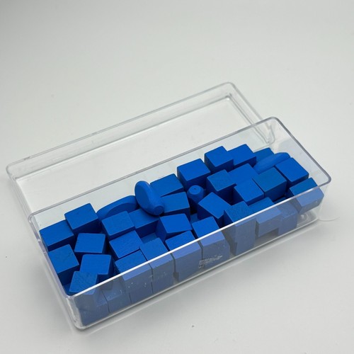 Risk Blue Wooden Army Pieces 2008 60 Cubes 4 Oblong 1959 Replica ...