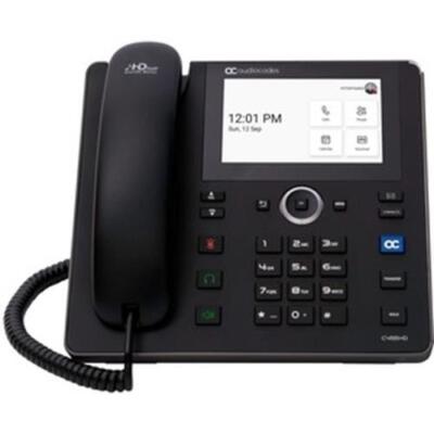 Audiocodes TEAMS-C455HD C455HD IP Phone Corded - Wall Mountable - Black ...