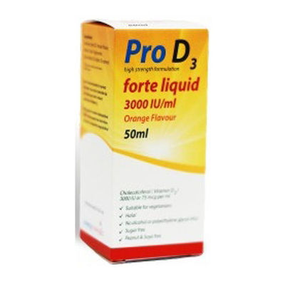 Pro D3 Forte 3000IU Vitamin D3 Liquid 50ml Vitamin D3 Colecalciferol ...