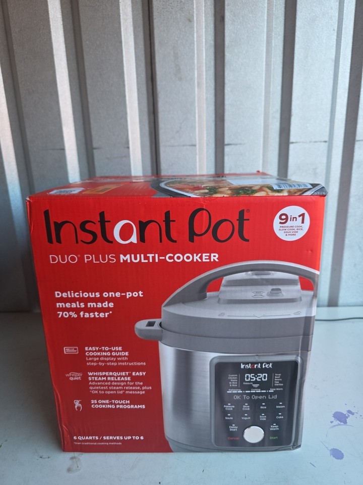 Instant Pot Duo Plus, 6-Quart Whisper Quiet 9-in-1 Electric Pressure ...