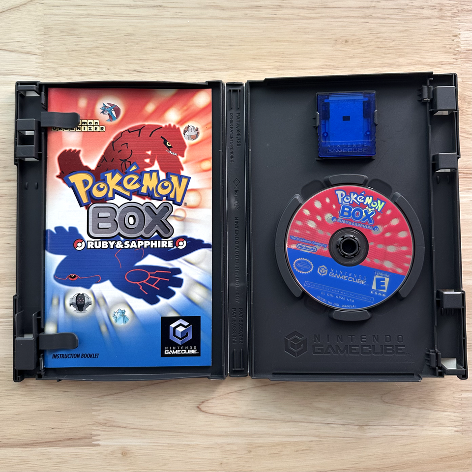 Pokemon Box Ruby & Sapphire Gamecube (NTSC) + Memory Card + Manual ...