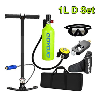 1L Scuba Diving Oxygen Tank Cylinders Underwater Snorkeling Breather ...