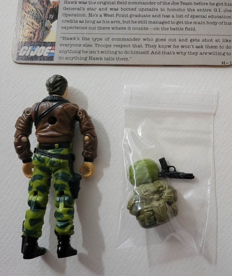 Vintage GI Joe Loose ARAH General Hawk File Card Hasbro 1986 * | eBay