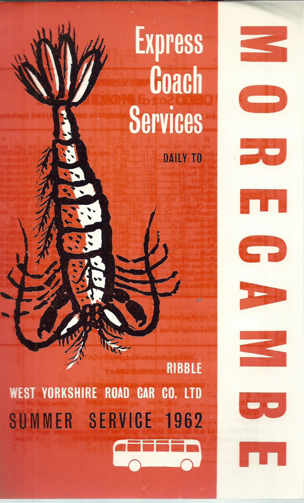 Ribble/West Yorkshire Road Car Co. Ltd Summer Service 1962 Handbill ...