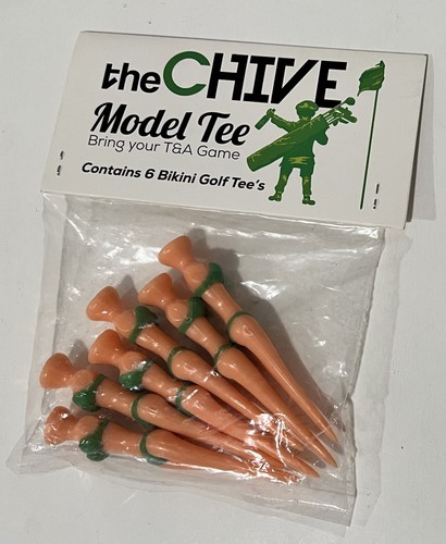 The Chive Model Tee Contains 6 Plastic Peach/Green Bikini Golf Tees NEW ...
