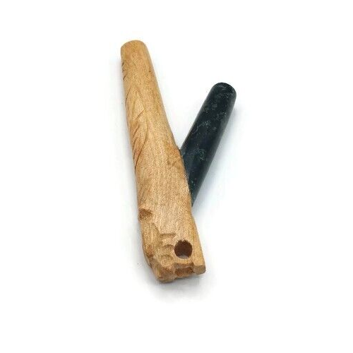 Handmade Peruvian Kuripe - Wood and Natural Stone - Inca Puma Design ...