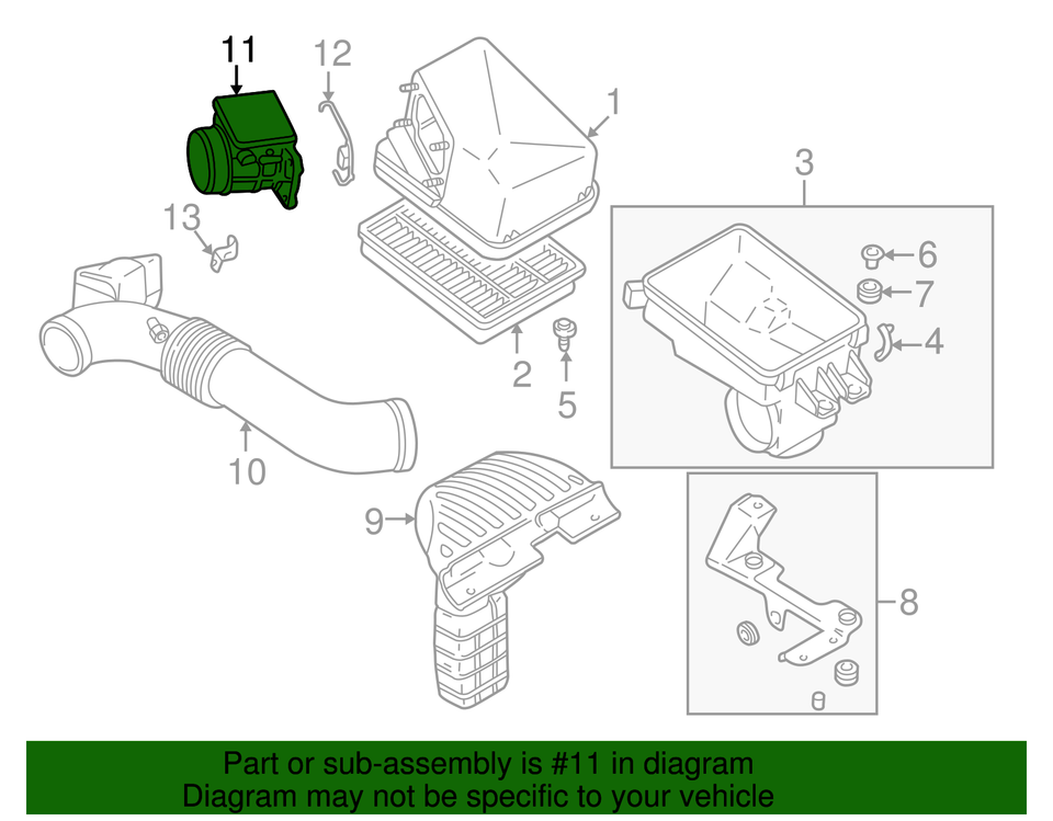 Genuine Mitsubishi Mass Air Flow Sensor MD336501 | eBay