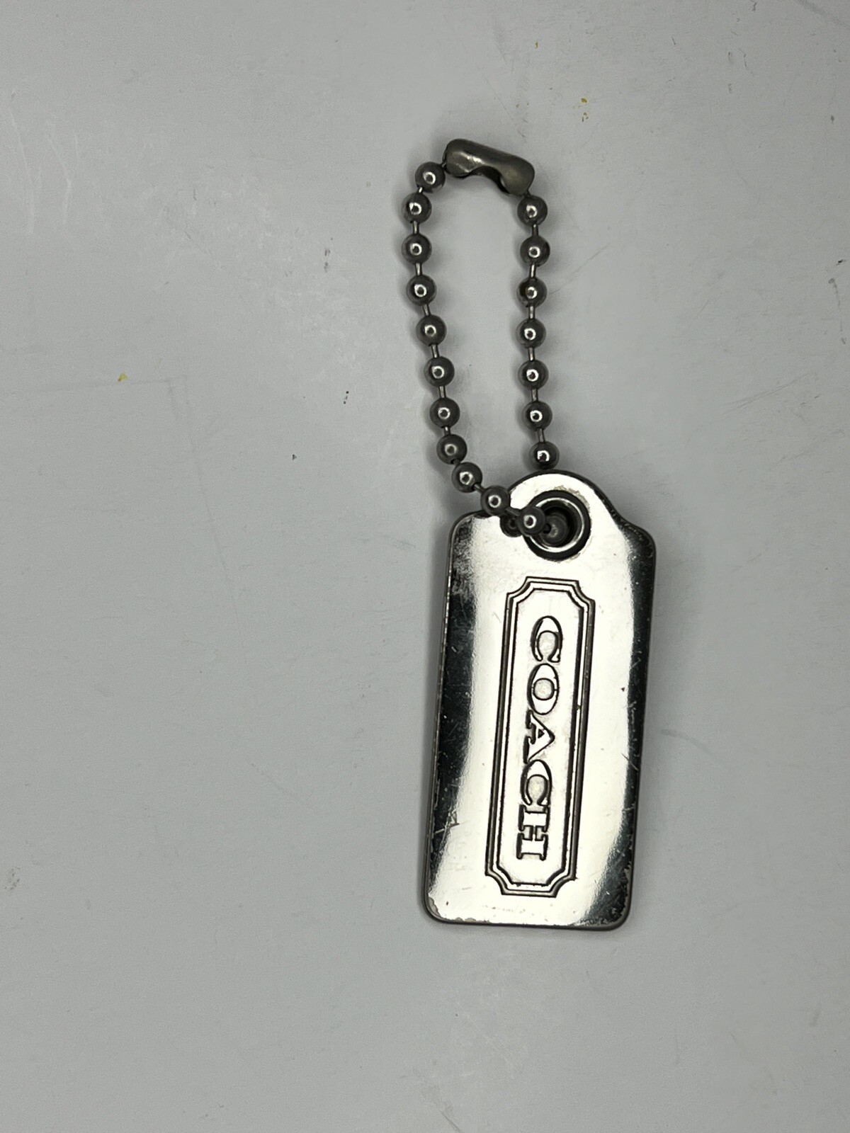 COACH Replacement 2.5” Tag Silver Tone Logo Metal Cha… - Gem