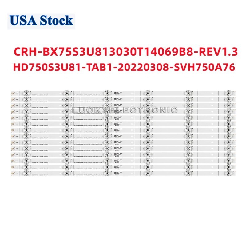 LED Strips For Hisense 75R6E3 75H6570G 75E3D 75H6510G 75A6G SVH750A76 ...