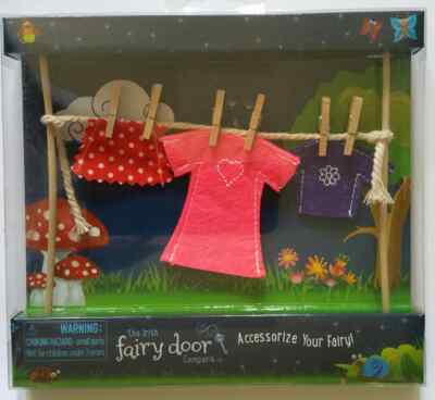 Brand New Irish Fairy Door Fairy Clothes & Washing Line Fairies Garden ...