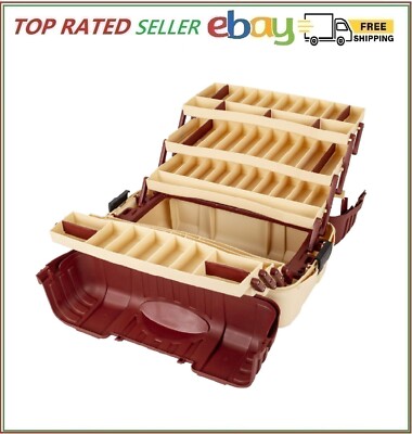 Large Fishing Tackle Box 7 Tray Full Travel Holder Pack Handle-Locking ...