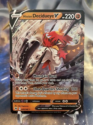 Pokémon TCG Hisuian Decidueye V Sword & Shield - Astral Radiance 083/ ...