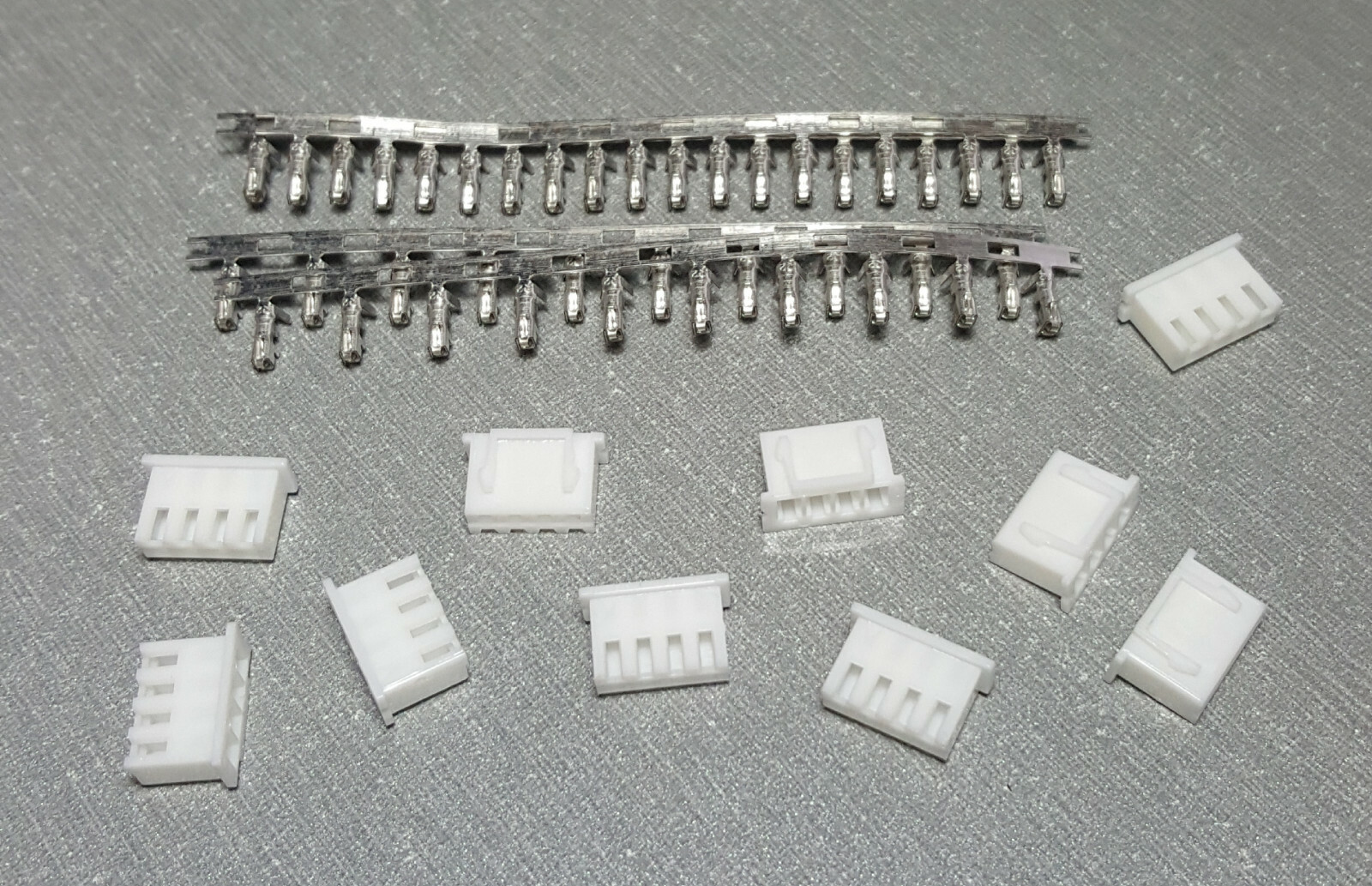 10PCS XH2.54-4P JST 2.54mm 4 Way Header Plugs Crimp housing and Crimp ...