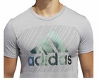 Adidas Mens Badge of Sport Inverted Mesh T-Shirt Grey DV2130 Size S NEW ...