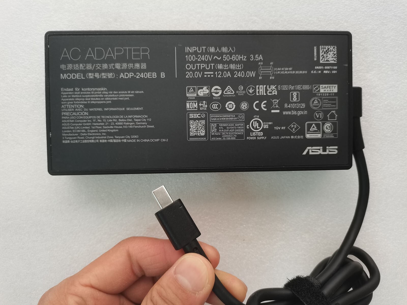 Genuine 20V12A 240W ADP-240EB B For ASUS ROG Zephyrus G16 (2024 ...