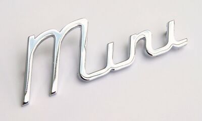 Classic Austin Mini Chrome "Mini" Script Badge, BMC part; 24A997 | eBay UK