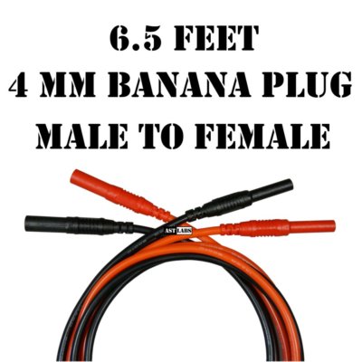 Test Lead Extension SILICONE Banana Plug Male to Female 13 AWG 6.5 ft ...