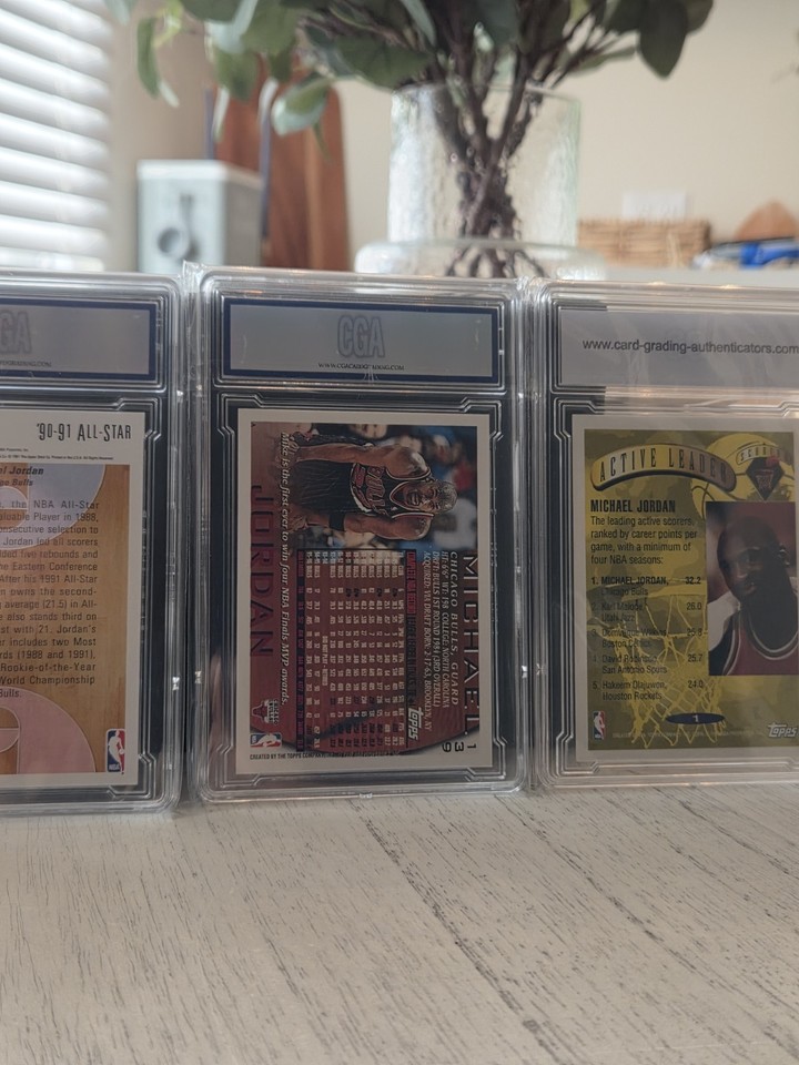 Vintage Michael Jordan Graded 5 Card Lot , Card Grading Authenticators ...