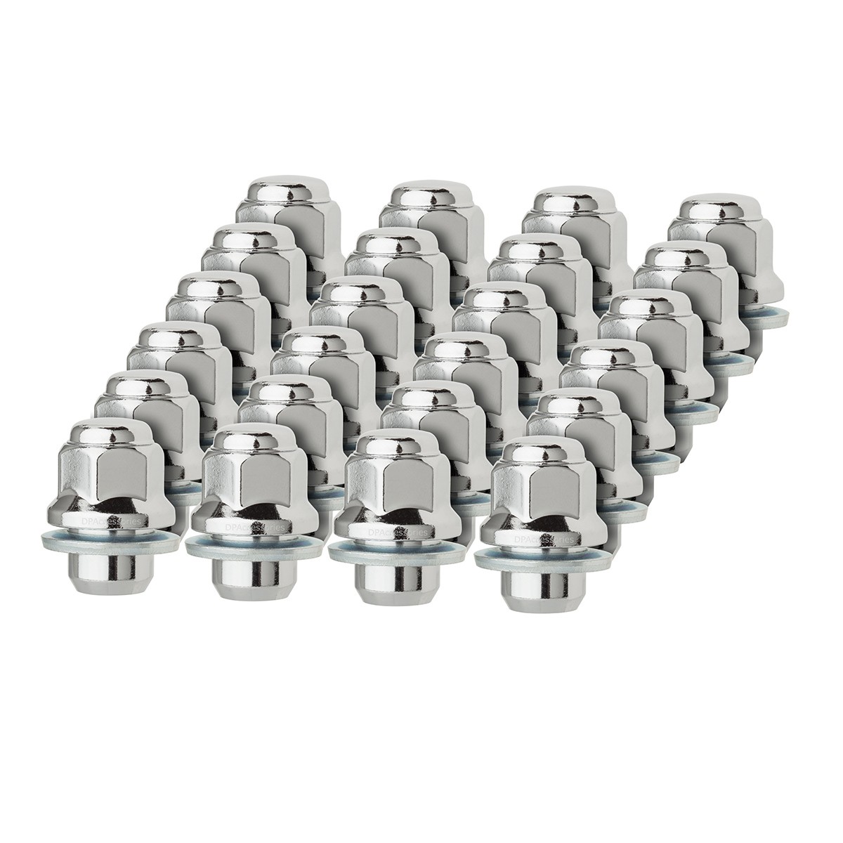 24 x Chrome 12x1.25 Lug Nuts for Nissan (2009-18) Infiniti (2007-18 ...