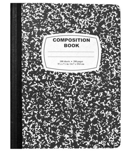 Marble Composition Notebook Wide Ruled Black & White Compo. Bks 100 ...