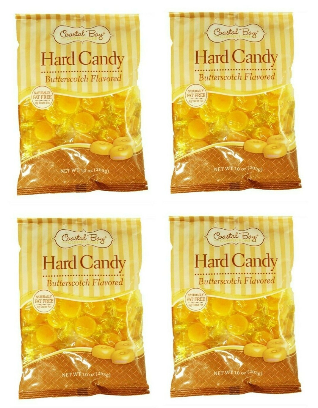 COASTALBAY BUTTERSCOTCH FLAVORED Hard Candy/Candies FAT FREE 10 oz Ea ...