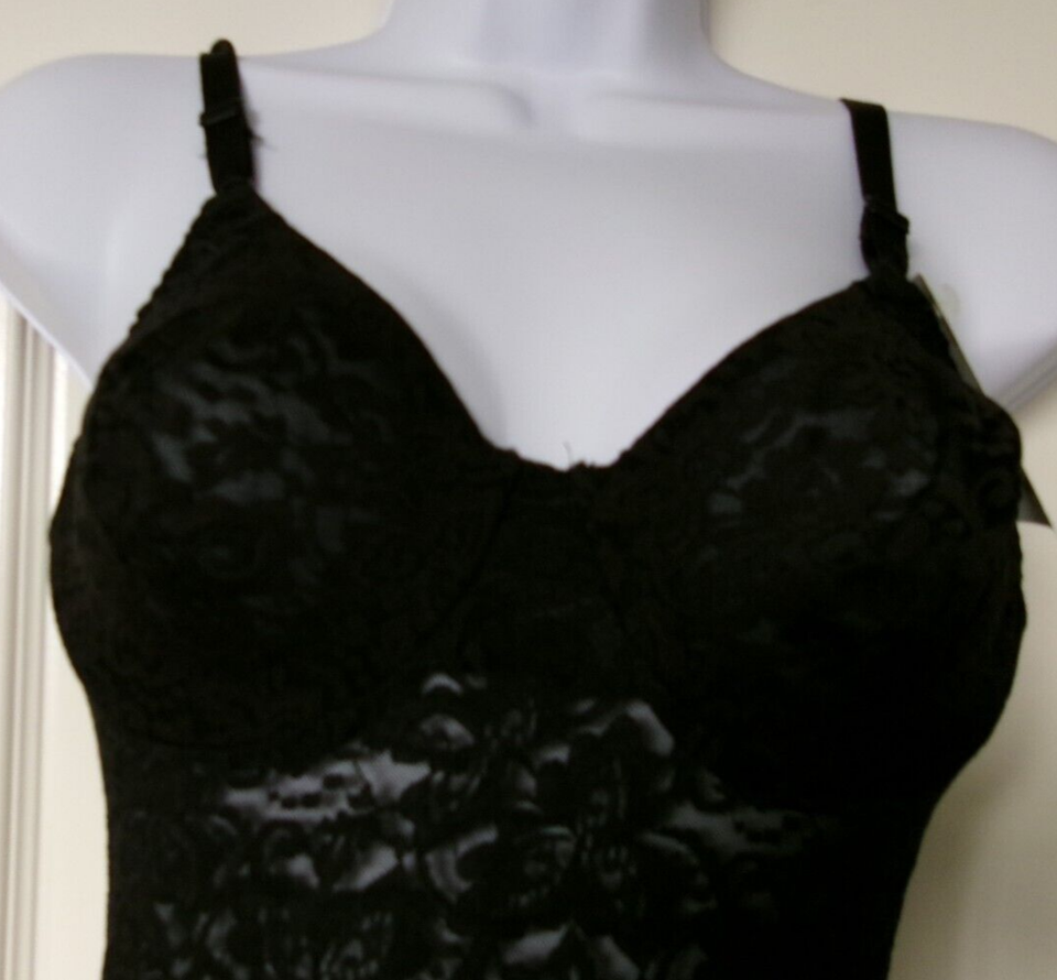 Maidenform Lace Bodysuit Underwire Size 34B Style M3008 Black Firm ...