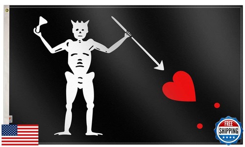 rhungift Double Sides Pirate Edward Teach Flag Large 3x5 Ft, Moderate ...