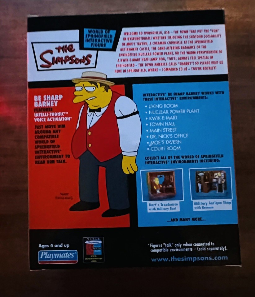 Playmates - The Simpsons - Be Sharp Barney Factory Sealed | eBay