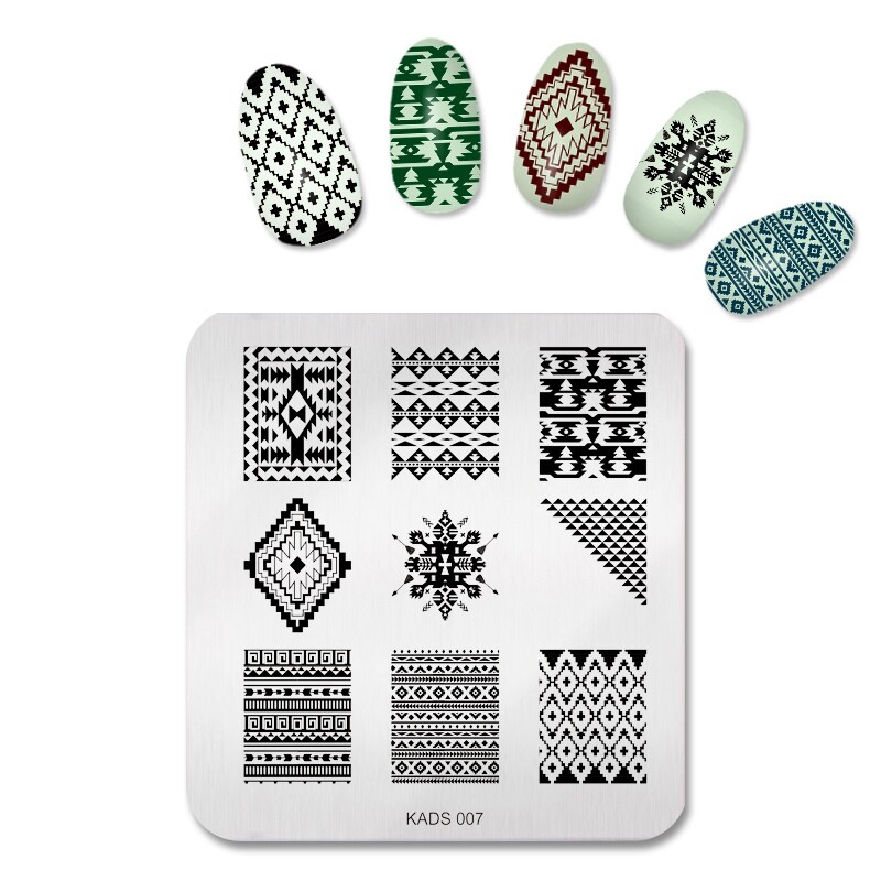 KADS Stamping Plates Flower Nail Art Stamping Template Image Manicure ...