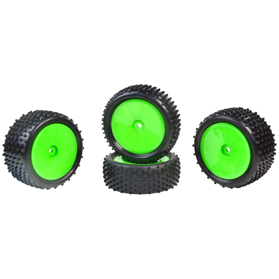 1/10 Rc Buggy Front/Rear Tires W/Wheels For Tamiya TT02B/ TT-02B Tyre ...