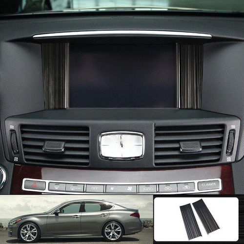 For infiniti 2014-2020 Q70 Q70L Black titanium console Navigation panel ...