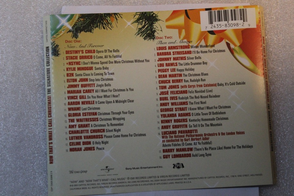 Now That's What I Call Christmas! 2 CD 2 Disc 724358309829| eBay