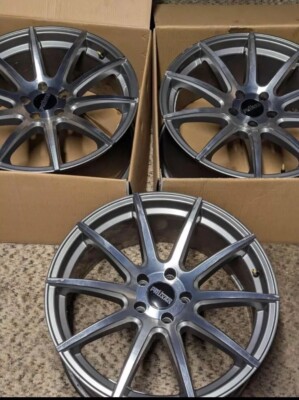 Pruven 19x8.5 5x112 35 Machine Finished Silver Grey 19" inch Alloy Rim ...