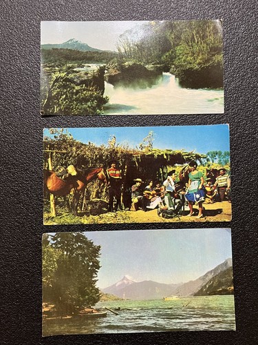 Vintage 1960s Chilé Travel Souvenir Postcards Lot of 3 - 6.75" x 3.5 ...