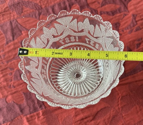 Jubilee Queen Victoria Glass Pedestal Footed Compote 1837-1887 ...